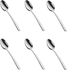 Amazon.com: ZDFQly 4.7" Coffee Spoon Set, 6-Piece Espresso Spoons 304 ...