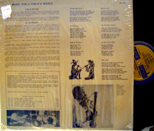 Manhattan Recorder Consort, Sam Ulano percussion - Music For a Child's ...