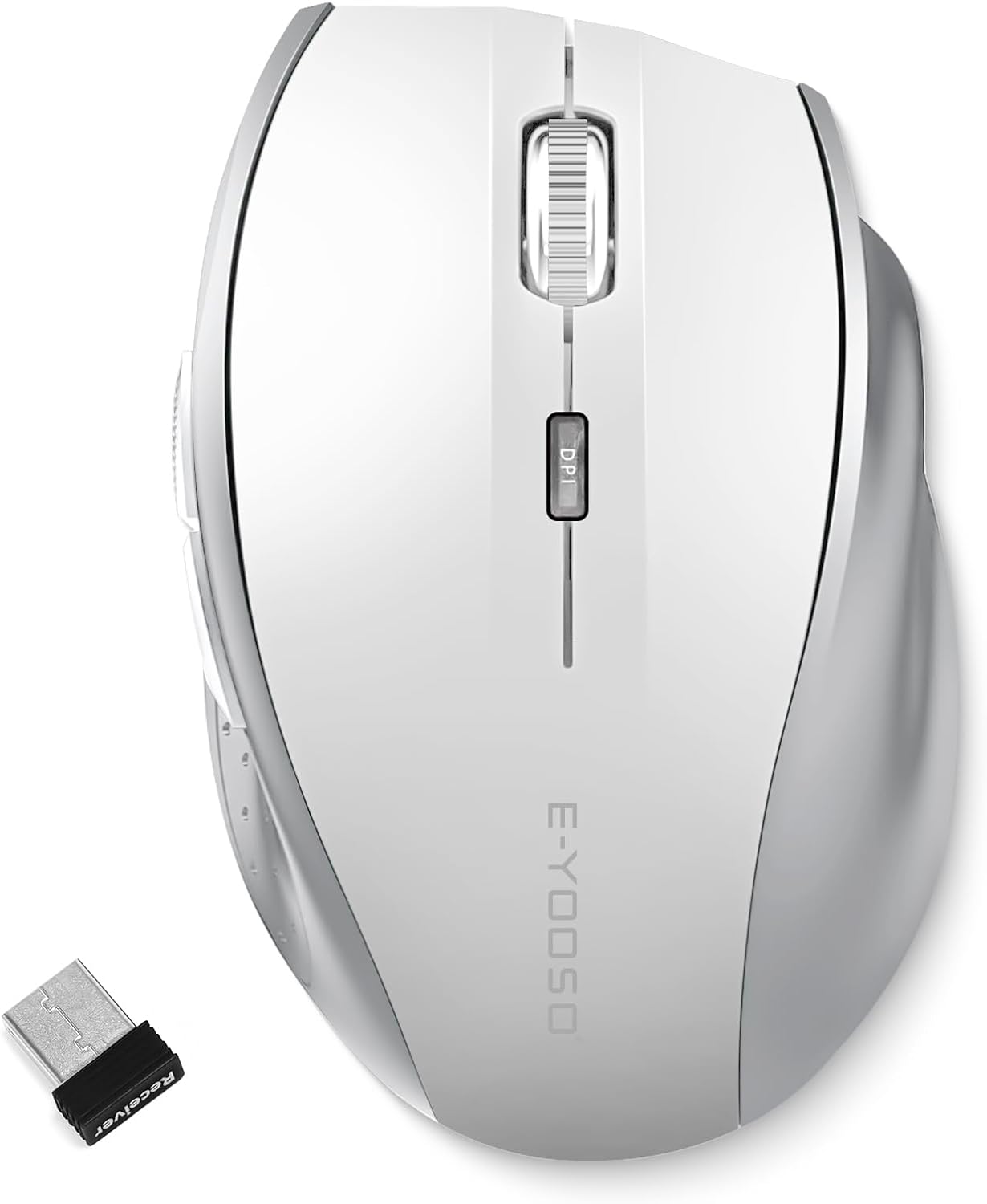 LORISKORS F11 Mouse Inalámbrico 2.4 G, Ratón Ergonómico de 4800 DPI 6 ...
