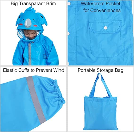 Zeki PVC Cartoon Printed Raincoat/Rainsuit (Dolly) for Boy's & Girl's ...