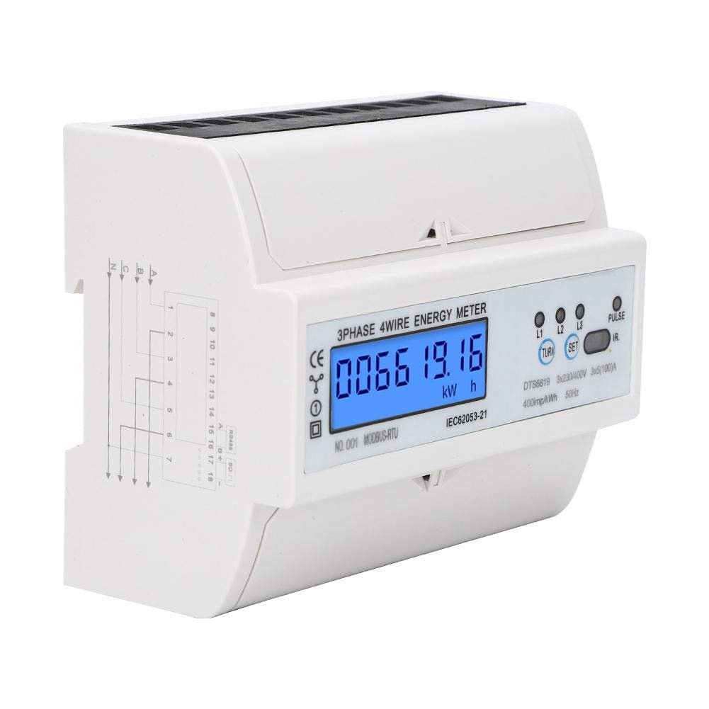 Buy LCD Power Meter, DTS6619-016 Digital Energy Meter with Backlight ...