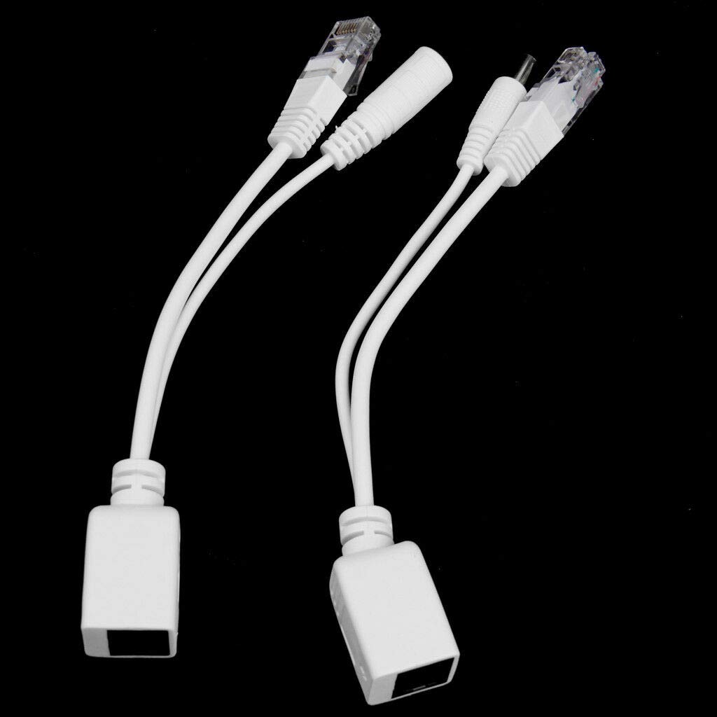2 x Power Over Ethernet POE Adapter Extractor Splitter Cables Cord ...