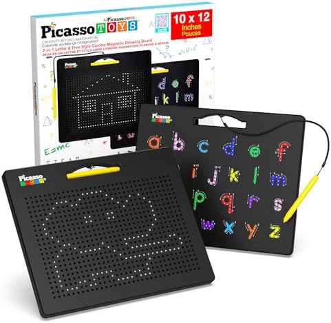 Hautton Magnetic Letters Board, 2 in 1 Alphabet Letter Tracing Board ...