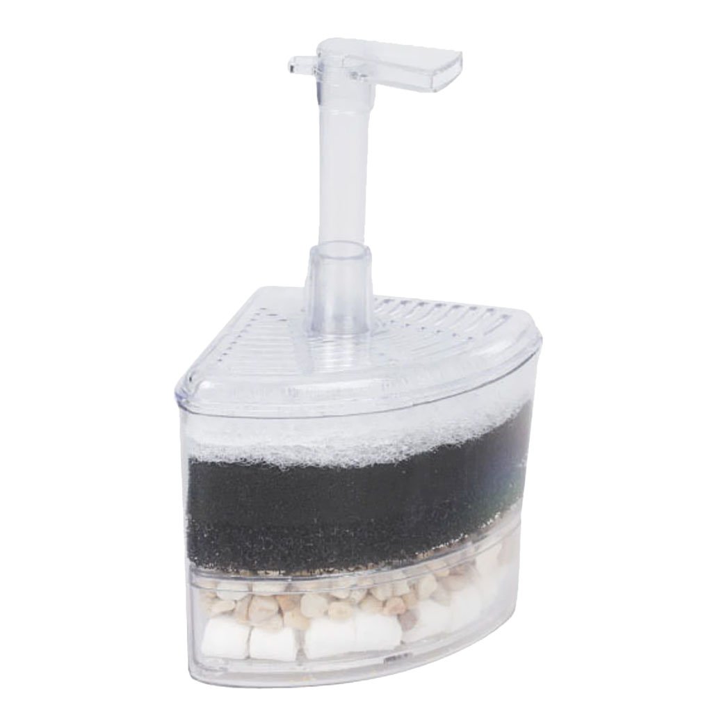 Generic Aquarium Fish Tank Corner Filter With Filter Media : Amazon.in ...