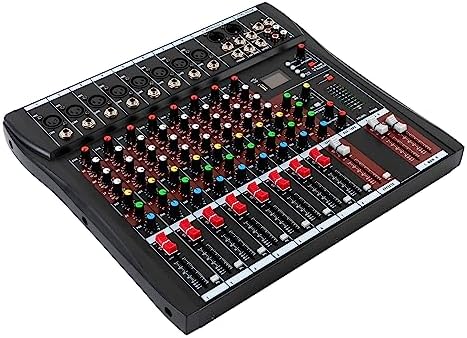 Amazon.com: 8 Channel Studio Audio Mixer, Bluetooth USB Digital Sound ...