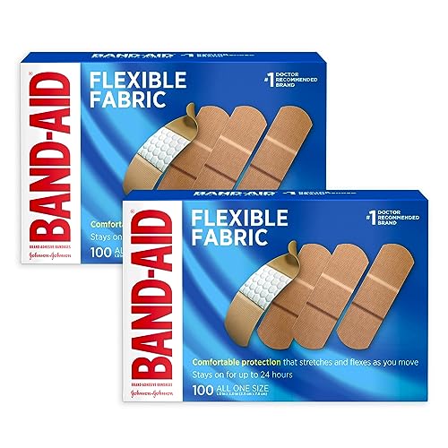 Band-Aid Brand Sterile Flexible Fabric Adhesive Bandages, Comfortable ...