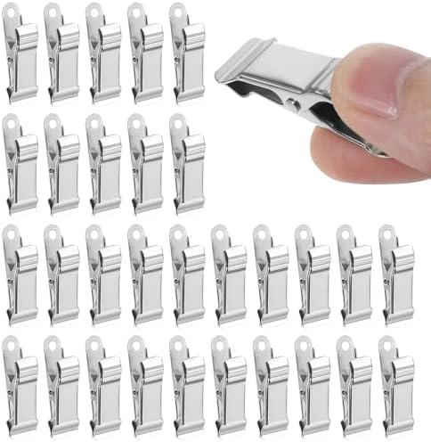 30 PCS Mini Alligator Clips for Crafts, 1.58 Inch X 0.5 Inch Metal ...