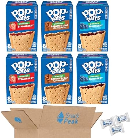 Amazon.com: Unfrosted Toaster Pastry Snack Peak Variety Gift Box - 6 ...