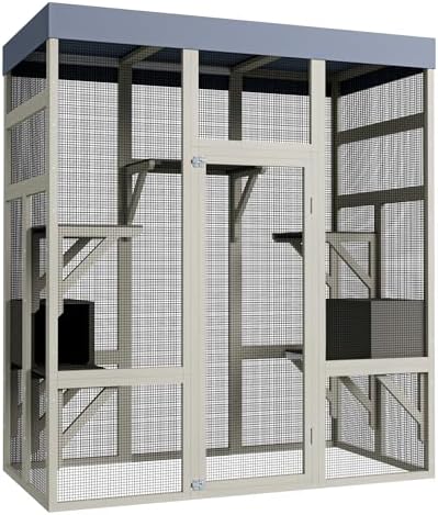 Amazon.com: Catio Outdoor Cat Enclosure – 70" Large Wooden Cat Patio ...