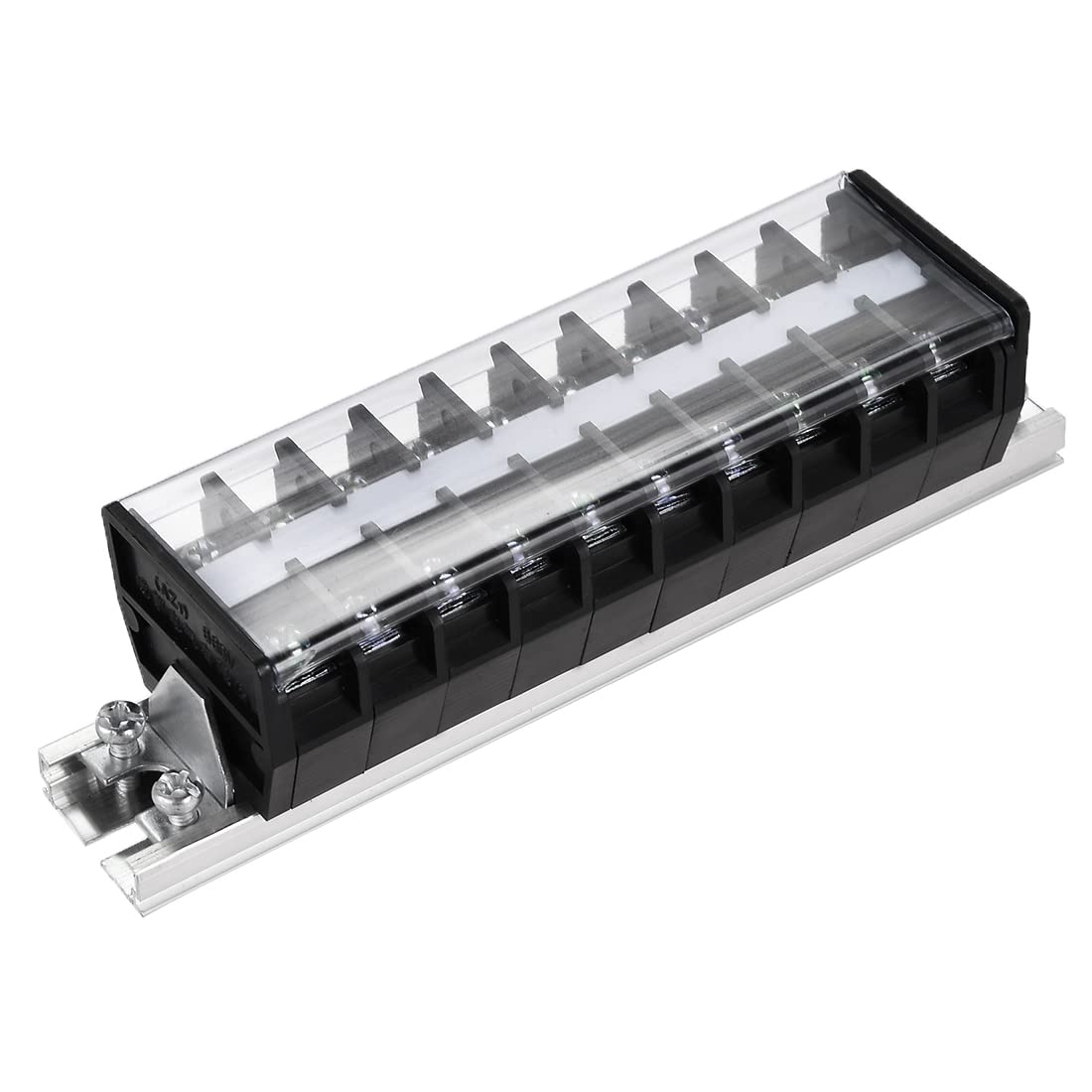 Amazon.com: uxcell Barrier Terminal Strip Block 10 Positions 660V 20A Dual Rows DIN Rail Base ...