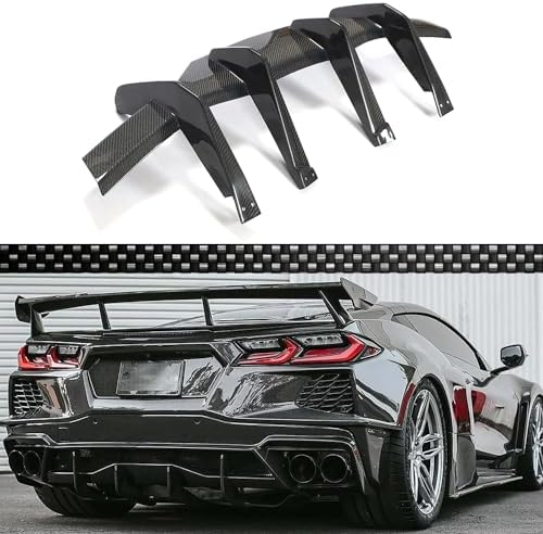 Amazon.com: NUBEHONE Carbon Fiber Rear Bumper Diffuser Fit for 2020 ...