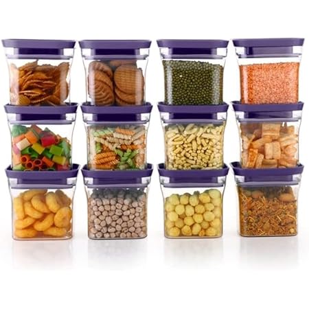 Buy Homemet Airtight Plastic Unbreakable Square Containers, Kitchen ...
