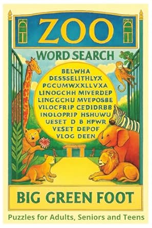 Day at the Zoo Word Search Puzzle Book: Word Searches with Easy to Read ...