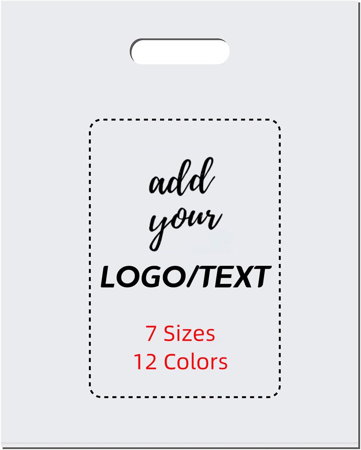 Amazon.com: 100 Pack Custom Plastic Merchandise Bags with Logo, 2.36Mil ...