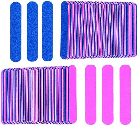 Amazon.com : Mini Nail Files Bulk (100 Pcs), Double Sided Emery Board ...