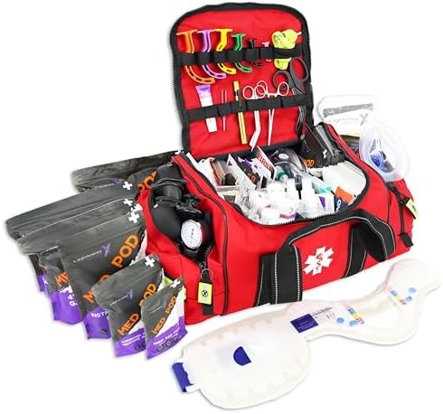 Amazon.com: Lightning X Pre-Stocked EMS/EMT Trauma Kit w/Large First ...