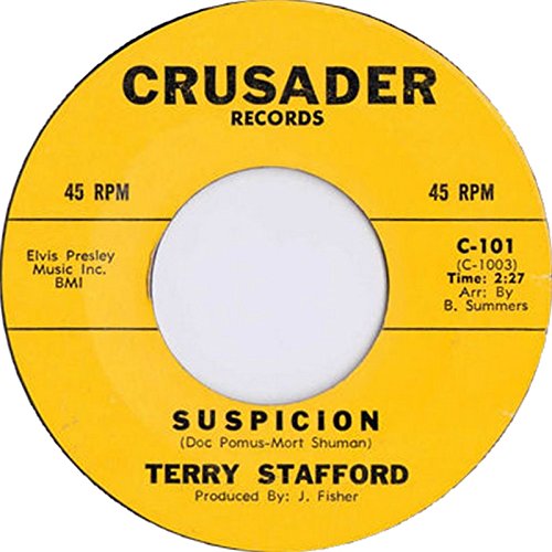 Amazon.com: Terry Stafford - Suspicion - 7 inch vinyl / 45: CDs & Vinyl