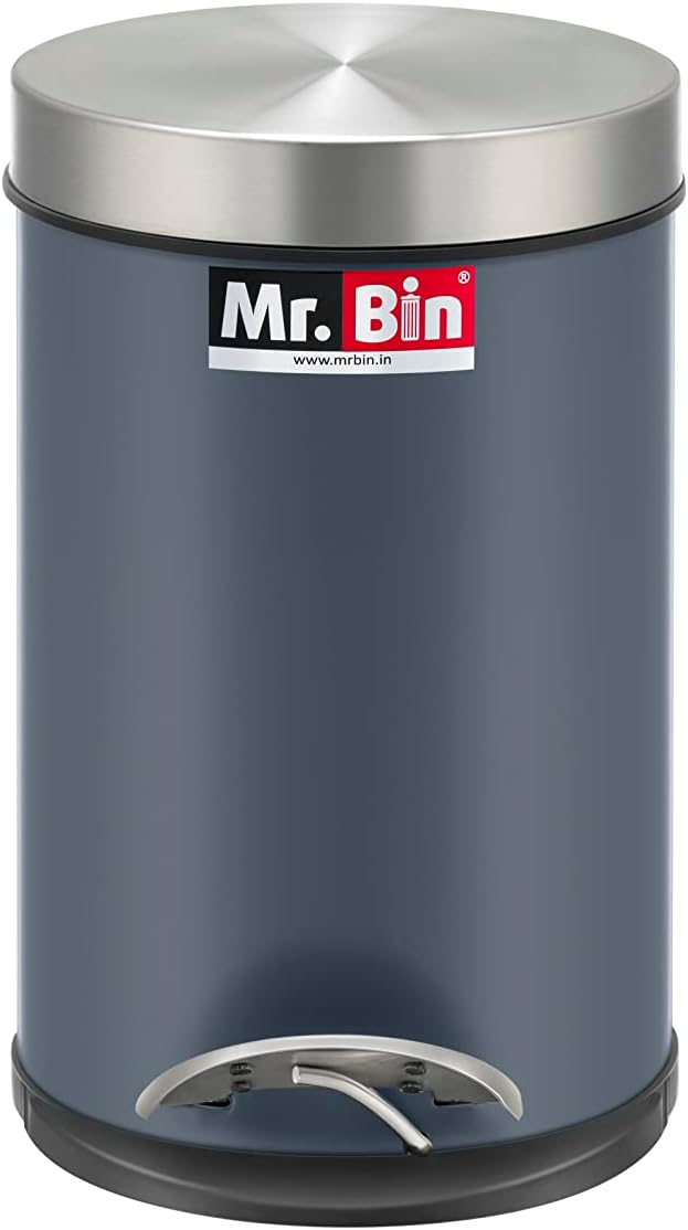 OPR Stainless Steel Plain Pedal Bin With Plastic Bucket And Lid| Trash ...