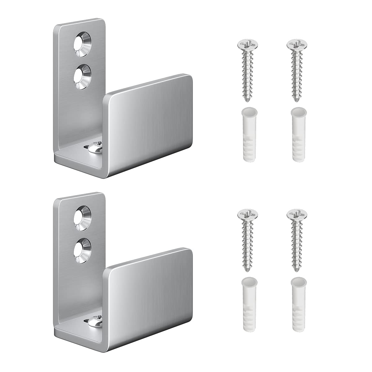 Snapklik.com : SMARTSTANDARD 2 Pack Adjustable U Shape Barn Door Floor ...