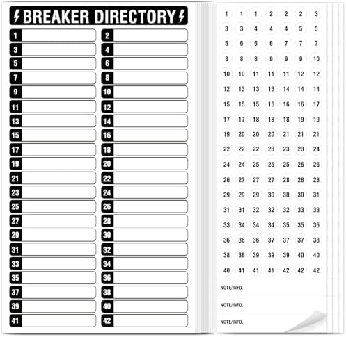 Amazon.com: 14 Sheets Breaker Panel Labels, 10 Electrical Box Catalog ...