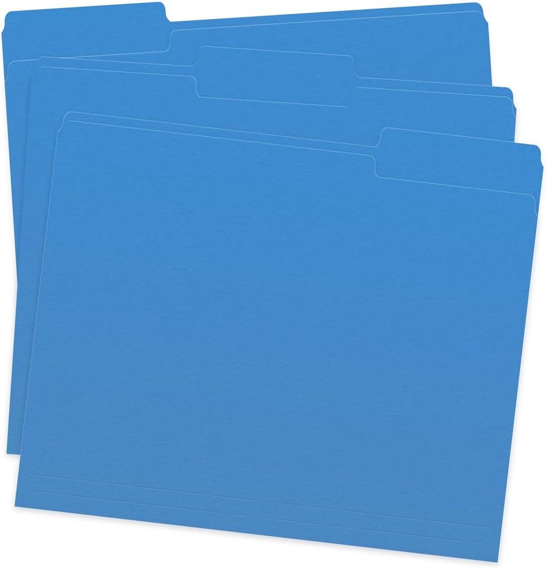 Carpetas de archivos azules, pestaña superior de corte de 13, tamaño ...