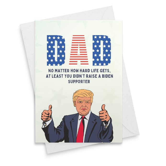 Amazon.com: Trump Dad Card | 5x7 Greeting Card | Dad USA Flag card ...