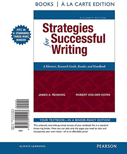 Strategies for Successful Writing, Books a la Carte Edition (11th ...
