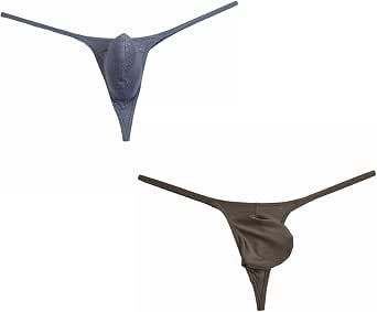 JAXFSTK Men's Shiny Micro String Thongs Pouch T-Back Sexy Swimwear ...