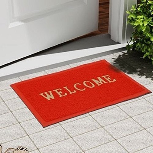 ASIAN Handloom Anti Skid Door Mat (Welcome) (RED) : Amazon.in: Home ...