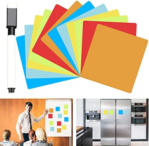 TMS Magnetic Sticky Notes, Neon Coloured Dry Wipe Reusable Labels and ...