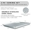 Amazon.com: Half Sheet Pans with Rack Set, 18 Inch Commercial Quality ...