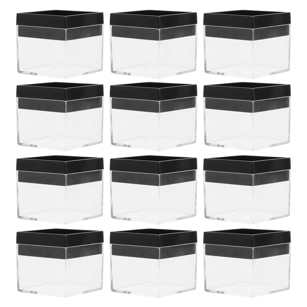 Buy Baluue 12pcs Clear Acrylic Display Case Countertop Box Cube ...