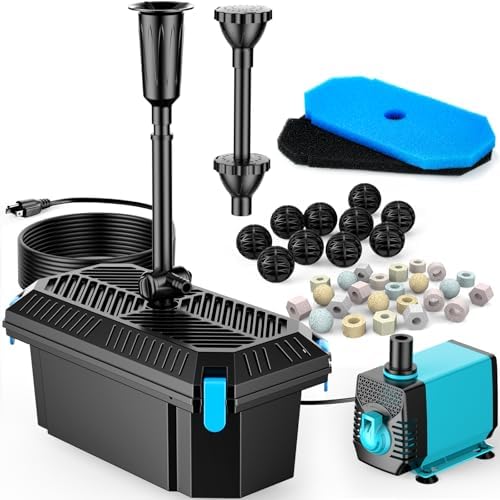 Amazon.com : DOMICA 45W LED Pond Pump with Fountain Kit, 792 GPH ...