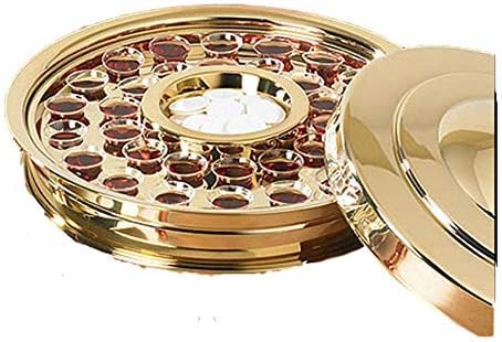 Amazon.com | Stackable Communion Tray with Center Bread Plate & Tray ...