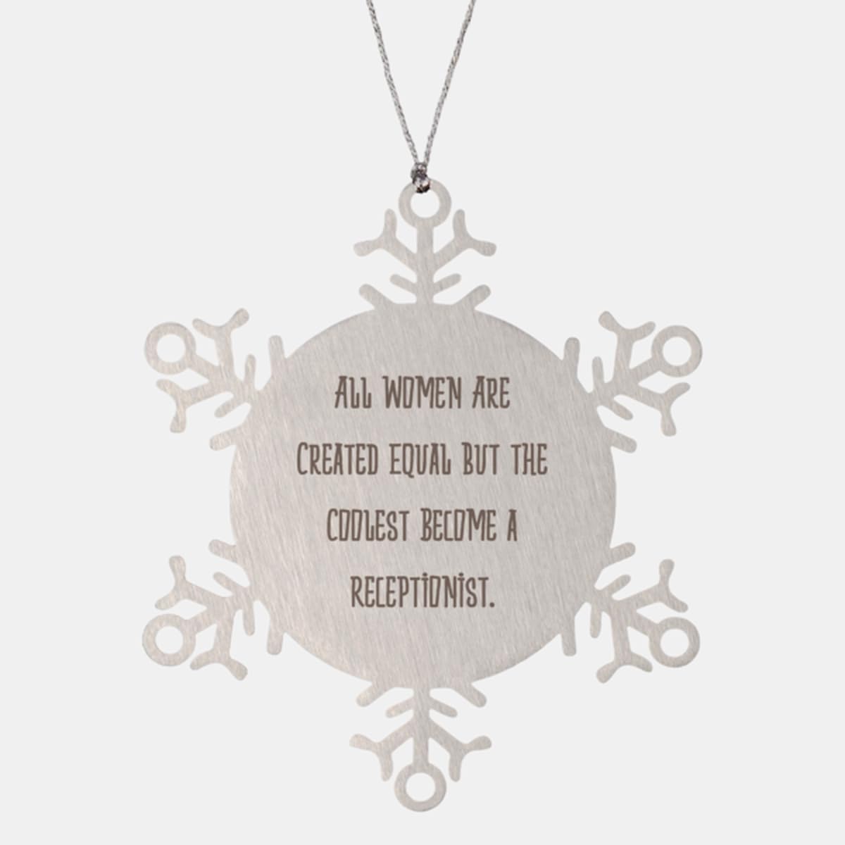 Amazon.com: Inspirational Receptionist Gifts, All Women are Created ...