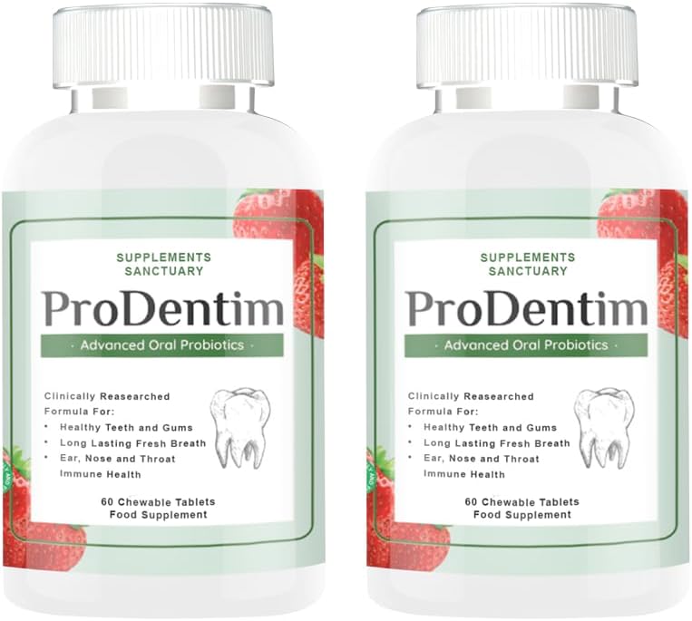 ProDentim Advanced Oral Probiotics (60 CHEWABLE Tablets x 2) 2 TUBS of ...