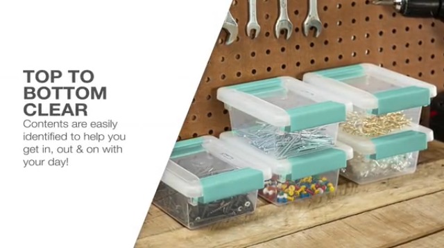 Snapklik.com : Sterilite Mini Clip Box, Stackable Small Storage Bin