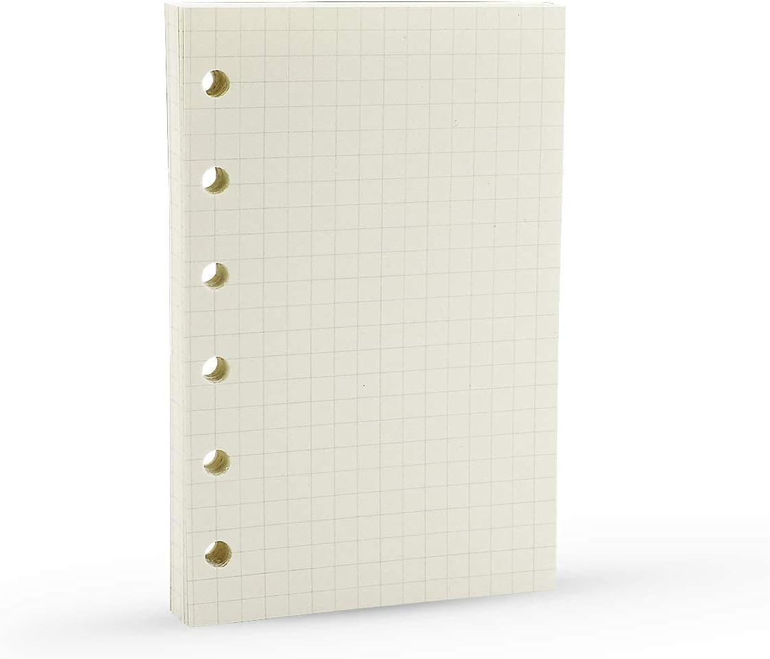 Amazon.com : A7 Refill,Pocket Notebook Inserts, Grid 6 Hole Paper for ...