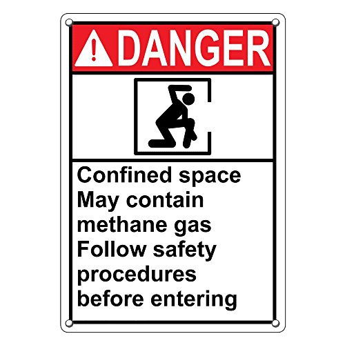 Weatherproof Plastic Vertical ANSI Danger Confined Space May Contain ...
