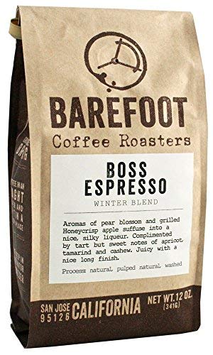 Amazon.com : Barefoot Coffee "The Boss Espresso Blend" Medium Roasted ...
