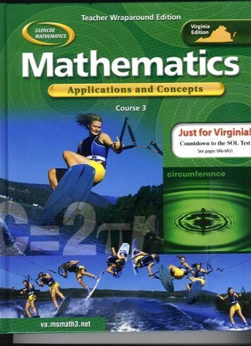 Amazon.com: Mathematics: Applications and Concepts, Course 3 - Teacher Wraparound Edition ...