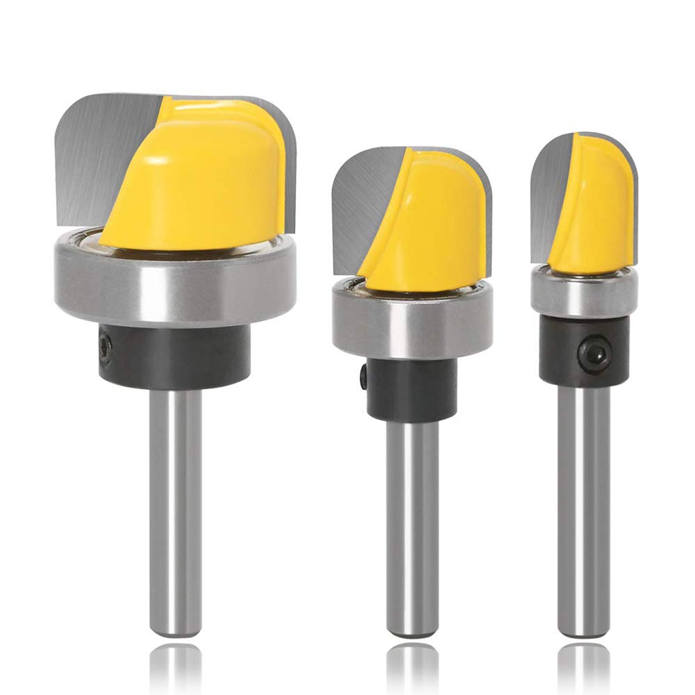Mesee 3 Pieces Bowl and Tray Template Router Bit Set with Bearing Guide ...