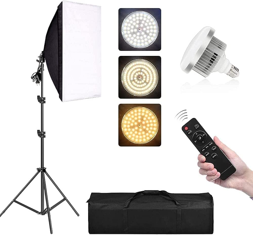 Abeststudio 500W Continuous Lighting 50 x 70cm Softbox kit and Black ...