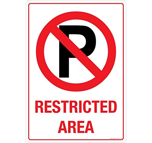 Safety Sign Store No Parking. Restricted Area, Material: 3M Self ...