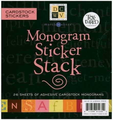 Amazon.com: Monogram Sticker Stack - Monogram Textured Cardstock : Arts ...