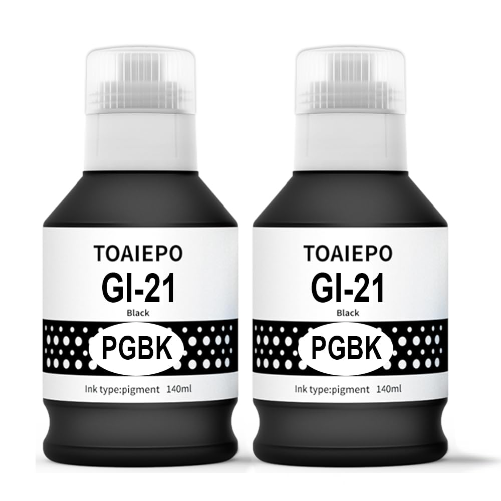 Amazon.com: TOAIEPO GI-21 PGBK Ink for Canon g3270 Ink Refill for Canon ...