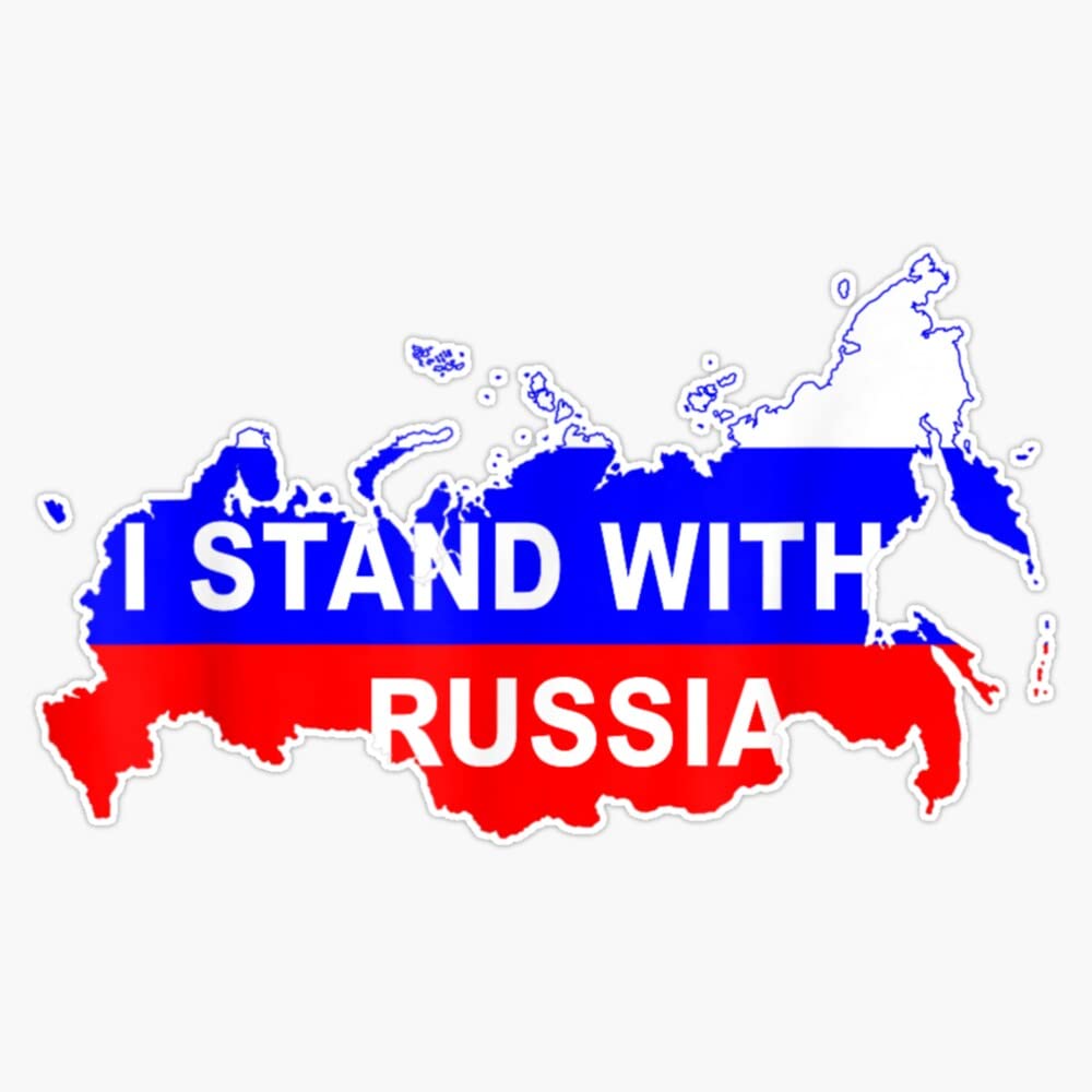 Amazon.com - I Stand with Russia Support Russia Russian Flag Bumper ...