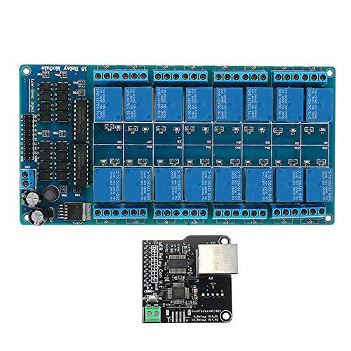 Paialu Ethernet Control Module With 16 Chs Relay For Arduino Lan Wan Web Server Rj45