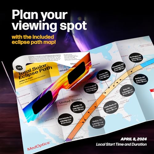 Snapklik.com : MedOptics Solar Eclipse Glasses Approved 2024 - AAS, ISO ...