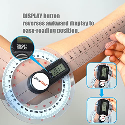Snapklik.com : 12 Digital Goniometer 360 Degree Physical Therapy ...